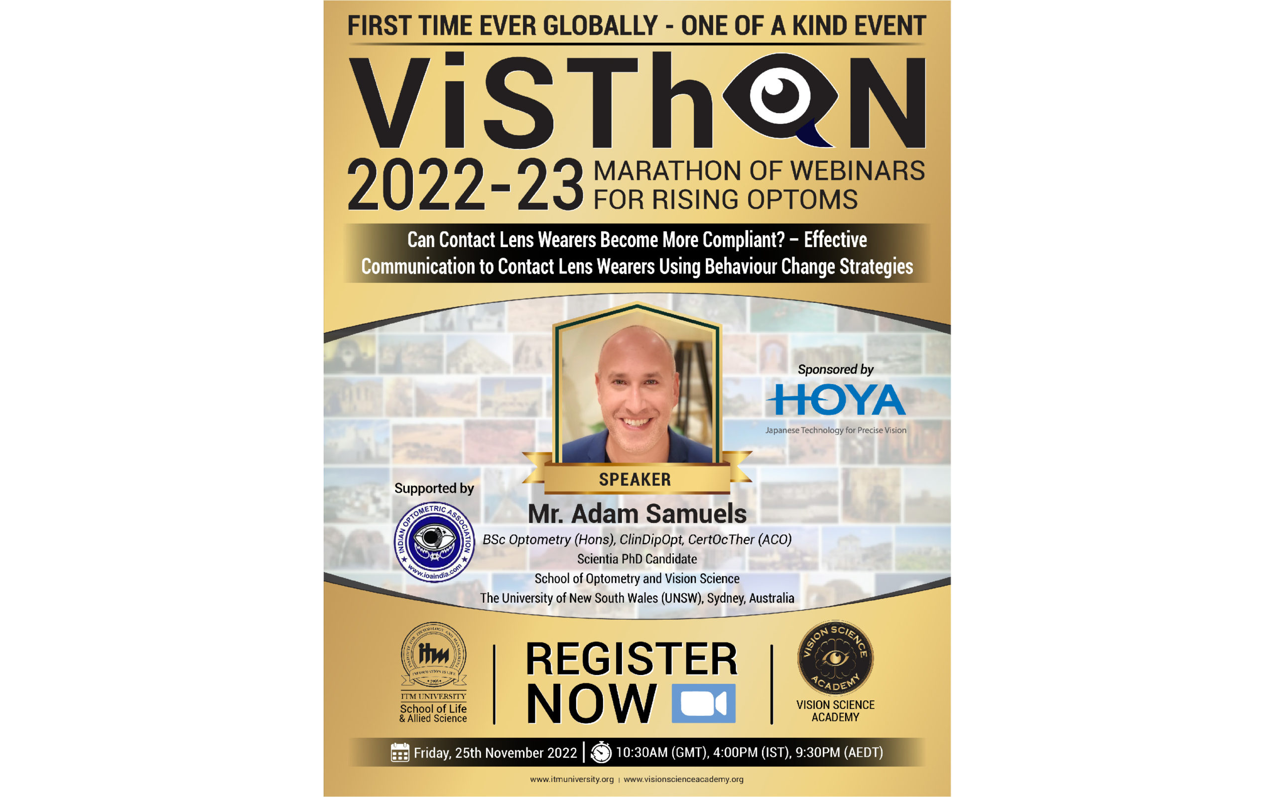 ViSThON 2022-23 | WEBINAR 11 | Mr. Adam Samuels - Vision Science Academy